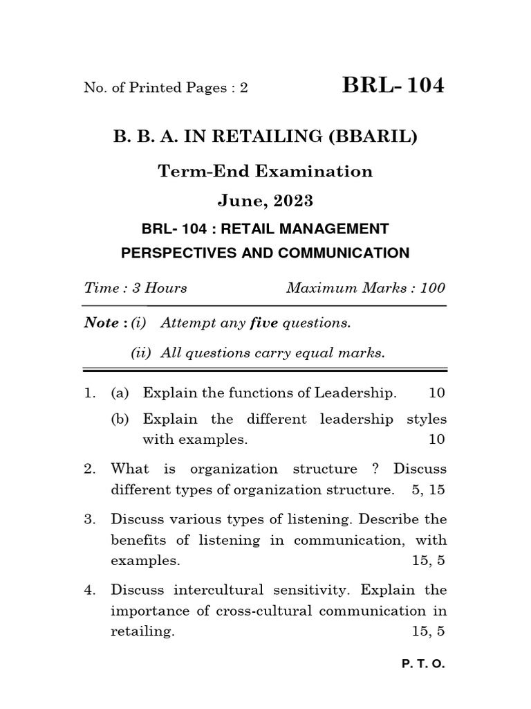 BRL-104 | PDF