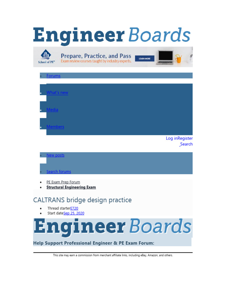CALTRANS Bridge Design Practice Forum | PDF | Internet Forum | Cyberspace