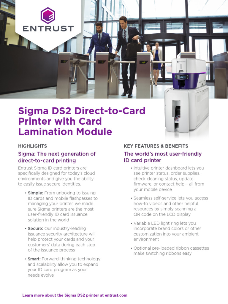 Sigma ds2 Direct To Card Printer Lamination Module Ds | PDF | Printer ...
