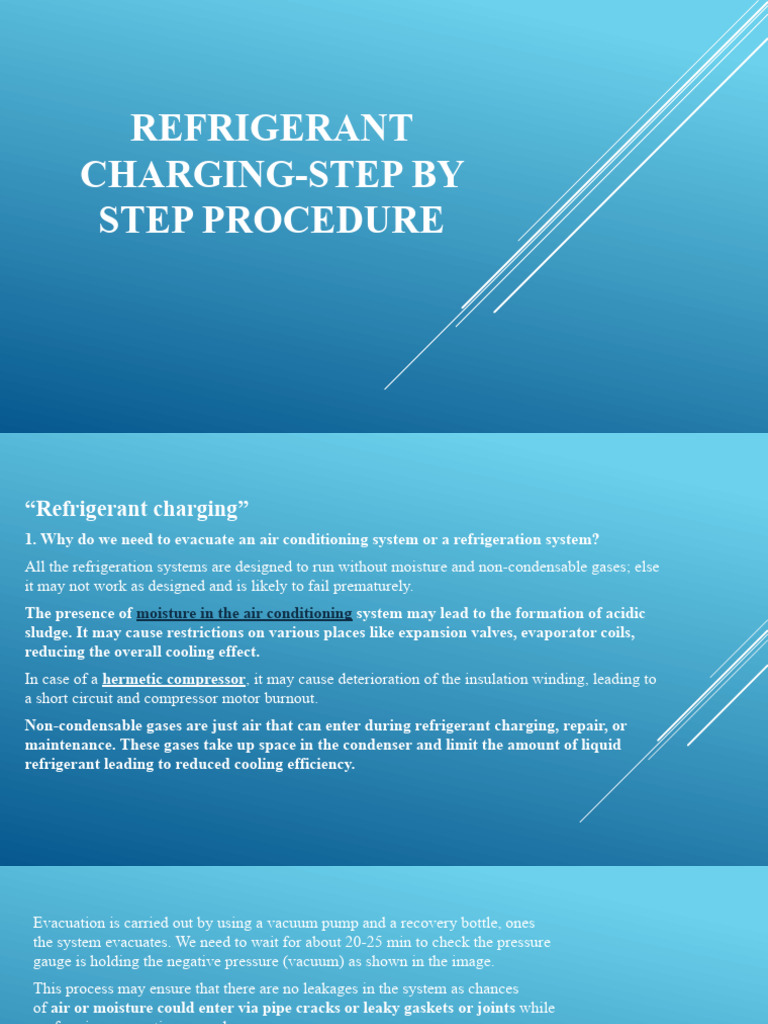 Refrigerant Charging Techniques Guide | PDF | Refrigerator | Atmosphere