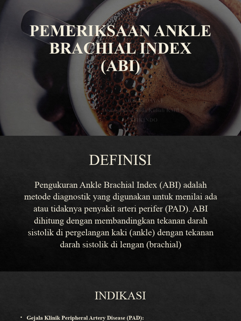 Pemeriksaan Ankle Brachial Index (Abi) | PDF