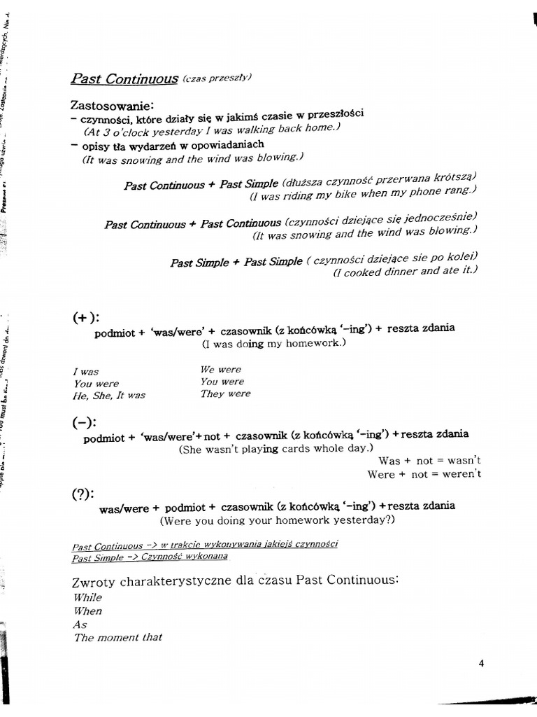 Past Cont | PDF