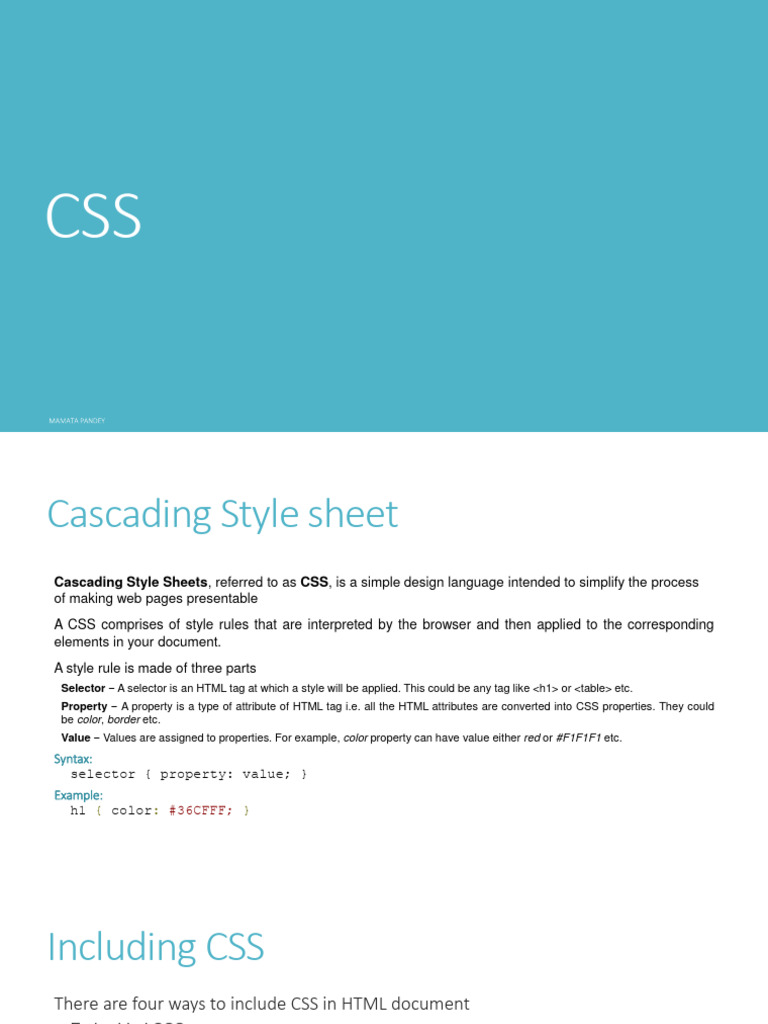 Module 3 CSS | PDF | Html | Html Element