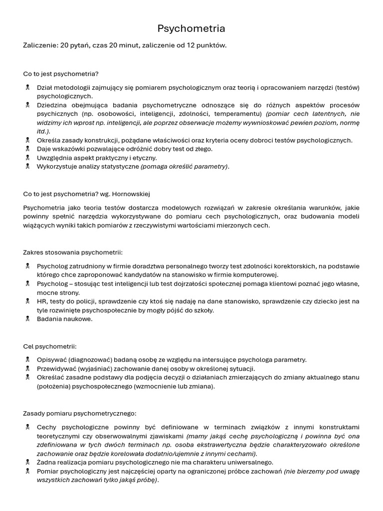 Psychometria | PDF