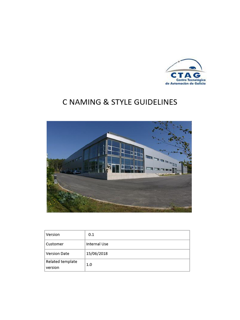C Naming And Style Guidelines Pdf Computer Programming Software Engineering