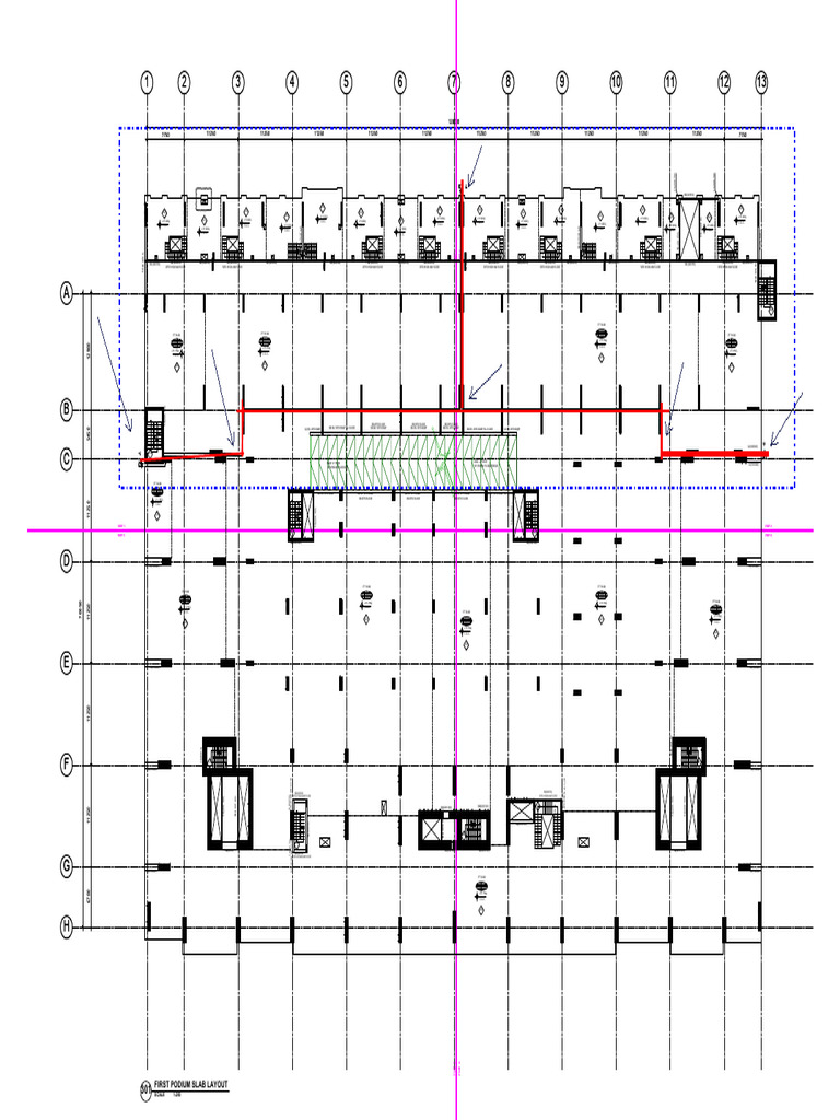 S301 FIRST PODIUM SLAB LAYOUT-EXP. Joint Location | PDF