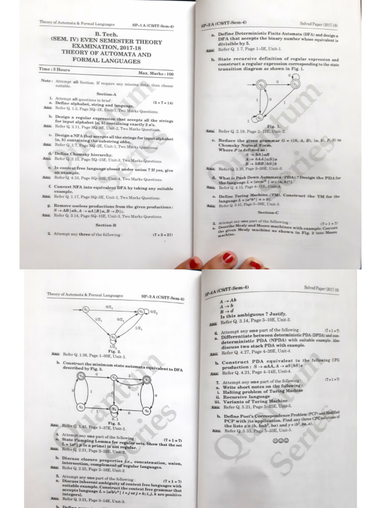Question Paper Automata | PDF