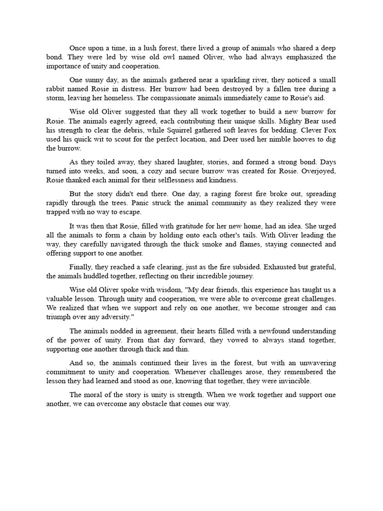 Short Story - Work Together | PDF | Courage