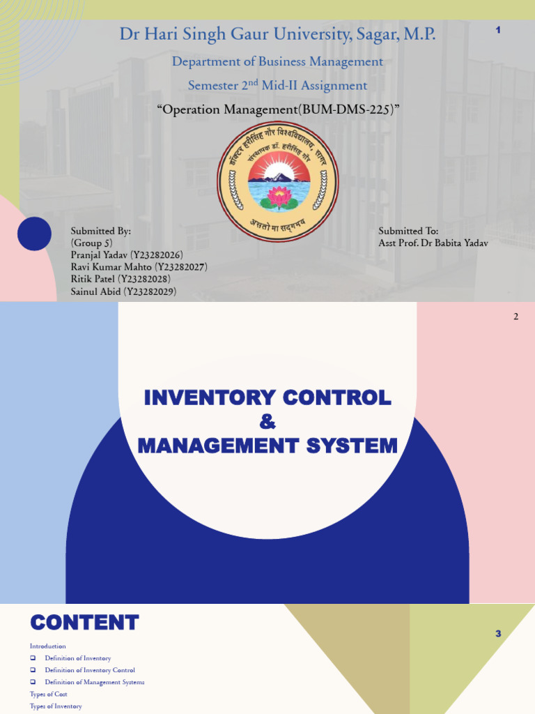 Pranjal Final | PDF | Inventory | Supply Chain