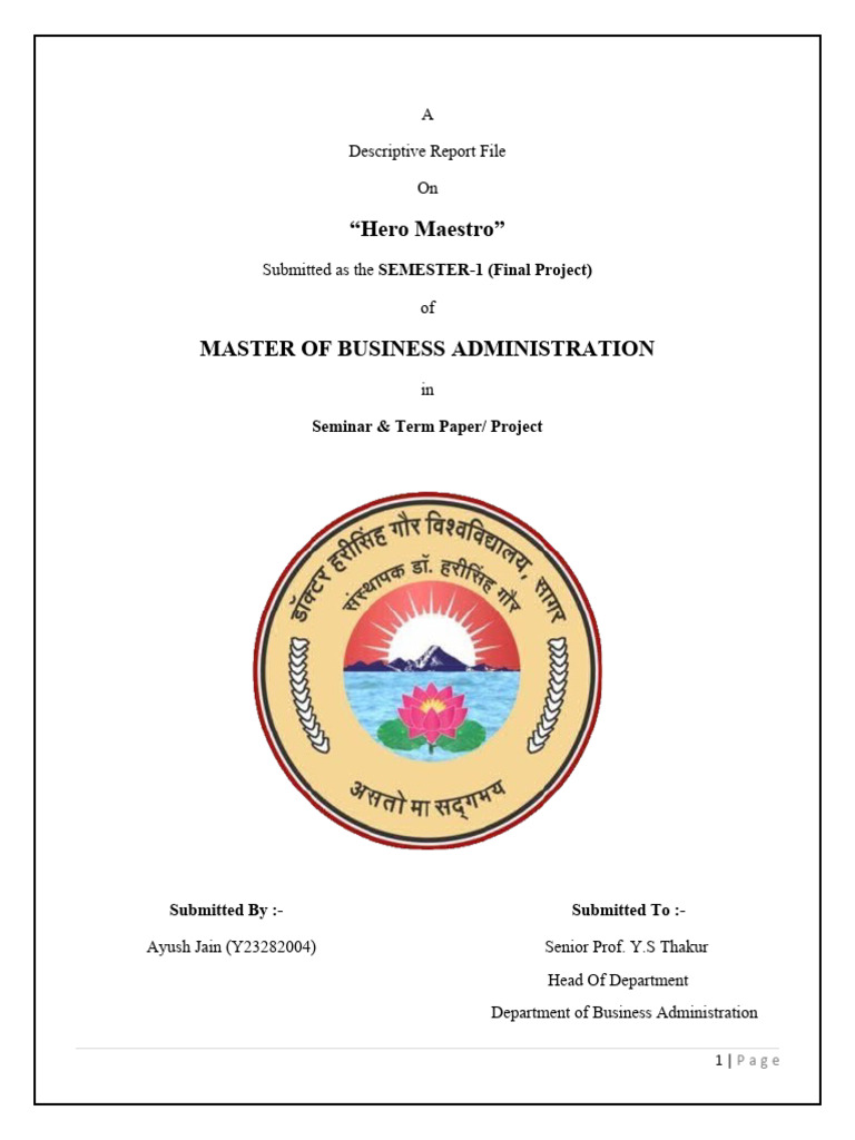 STP Project Hero Moto Corp | PDF | Business