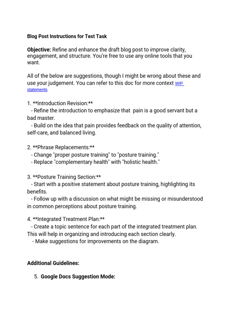 The Five Pillars of Integrated Treatment Plans For Musculoskeletal Pain ...