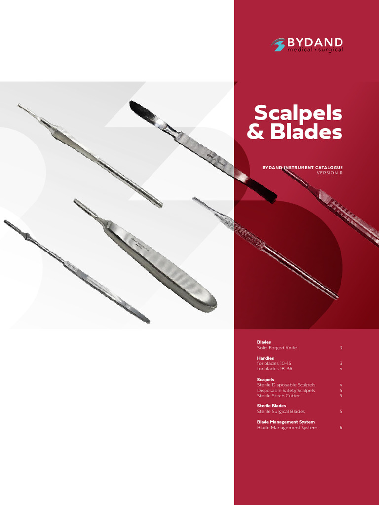 08_Bydand_Scalpels_Catalogue_2020_v13_web | PDF | Cutting Tools | Blade ...