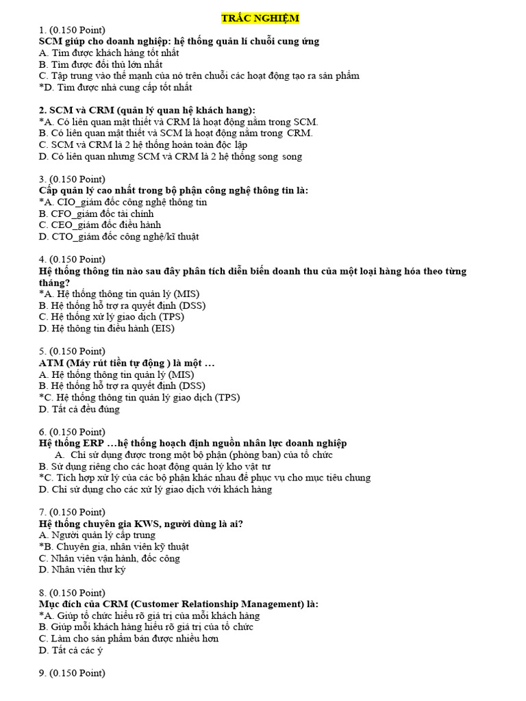 T NG Ôn HTTTQL | PDF