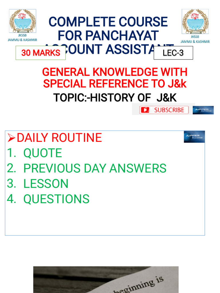 History of JK | PDF | Kashmir | Punjab