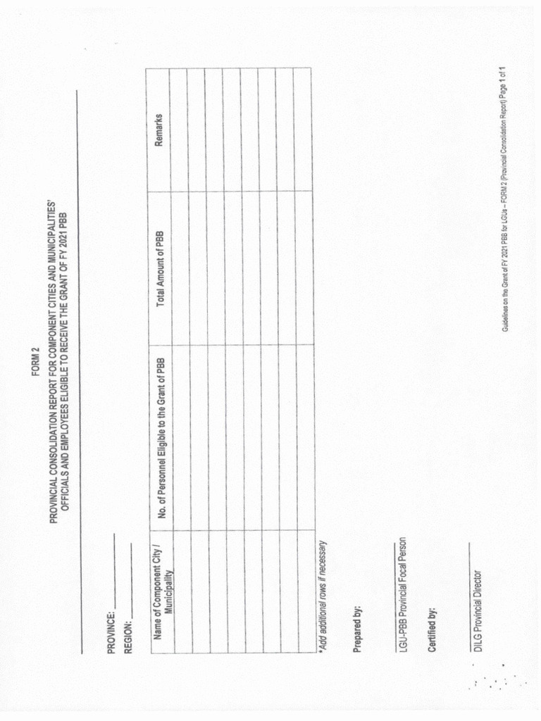 PBB Form 2 PFP | PDF