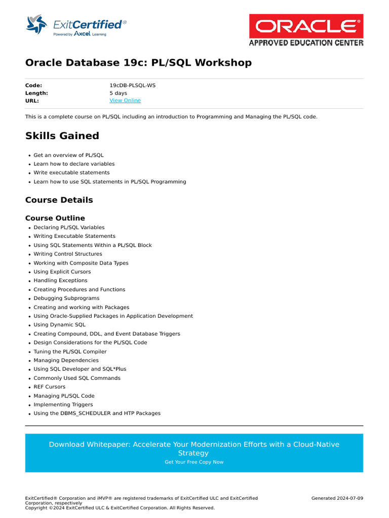 oracle-database-19c-plsql-workshop | PDF oracle-database-19c-plsql-workshop | PDF