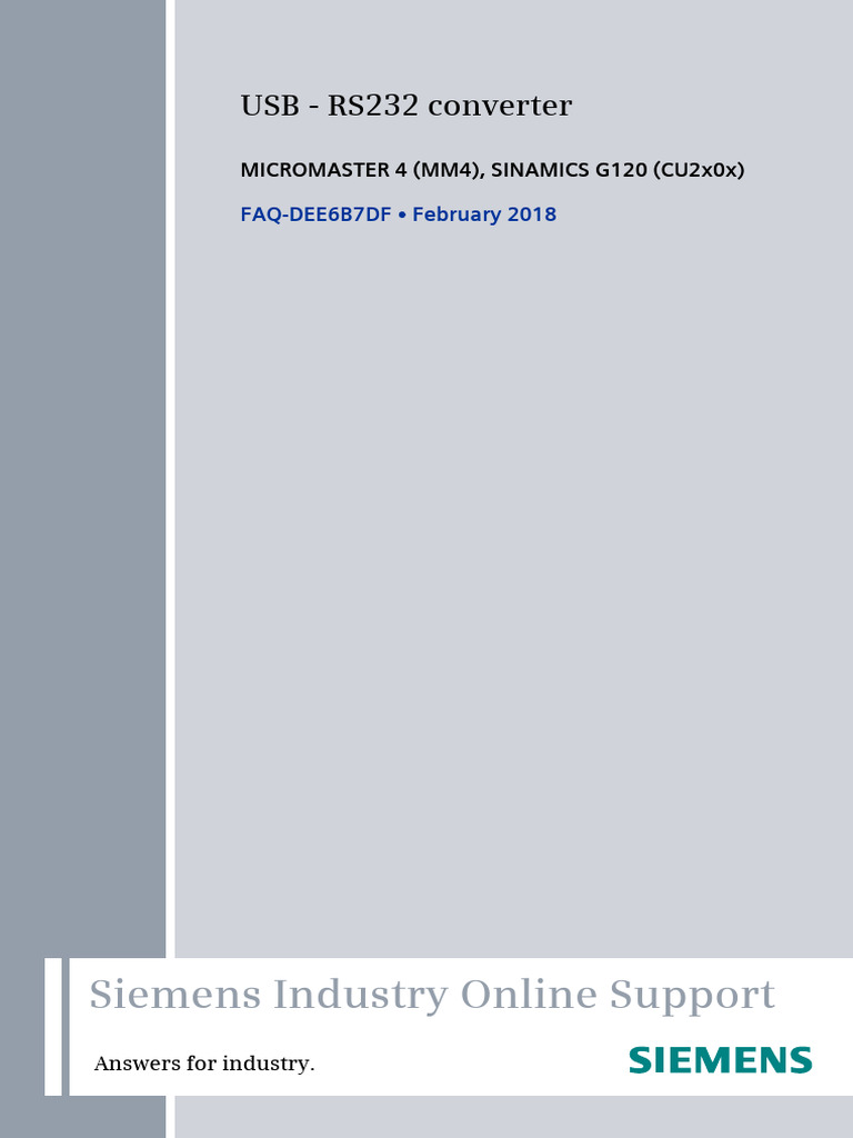 FAQ-DEE6B7DF USB-RS232 Converter en | PDF | Usb | Information And Communications Technology
