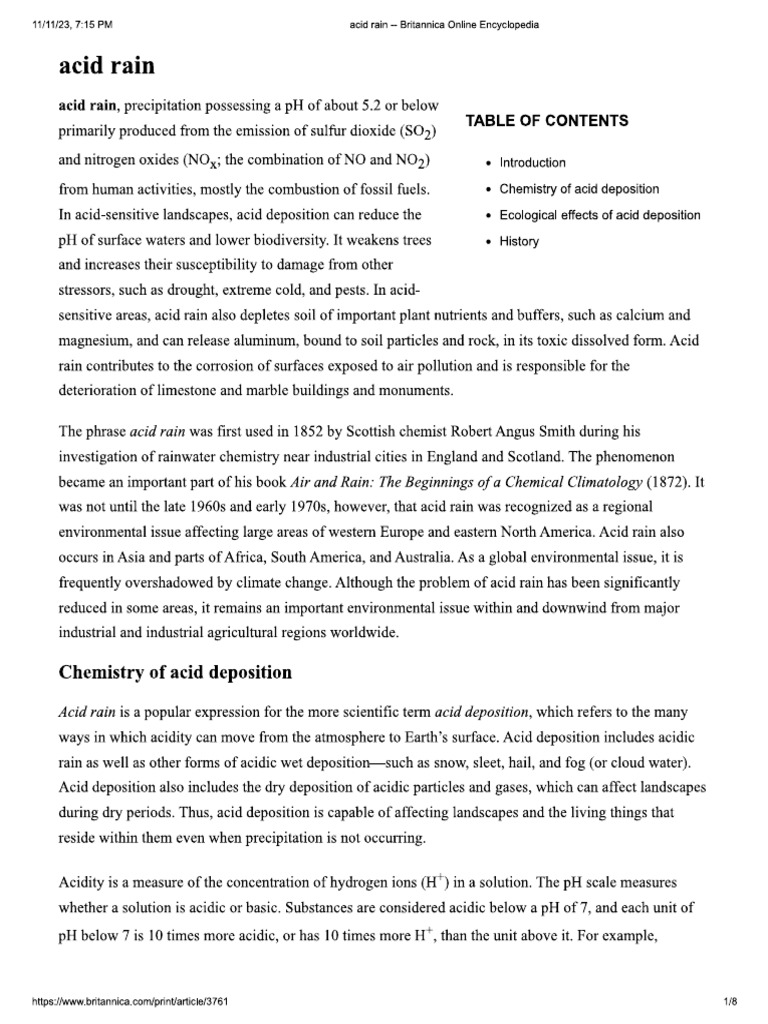 Falode Presentation(Acid Rain) | PDF