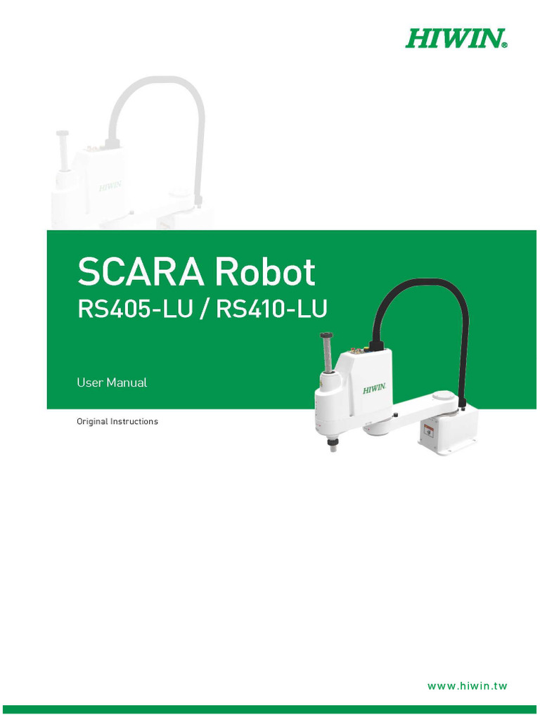 SCARA Robot RS405 RS410 User Manual - (E) | PDF | Safety | Humidity