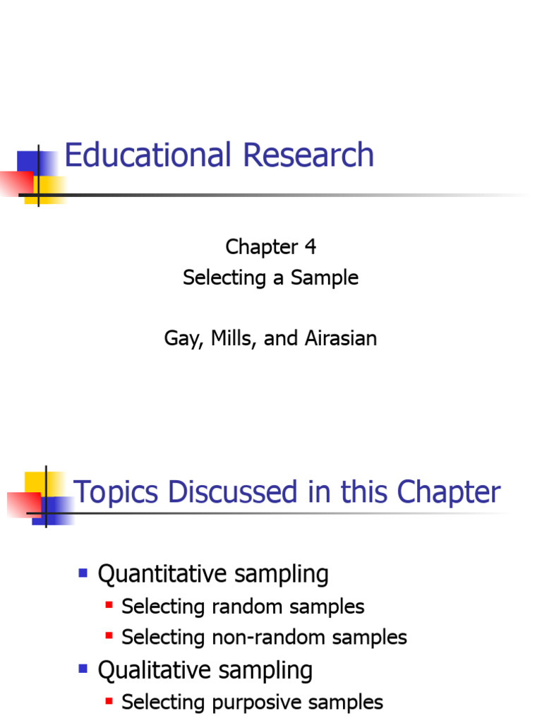 Selecting a sample CH04 | PDF | Sampling (Statistics) | Randomness