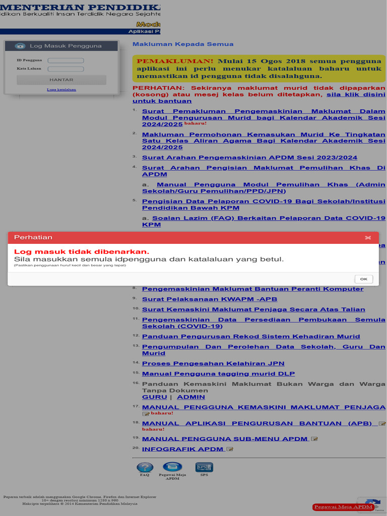 Pangkalan Data Murid | PDF