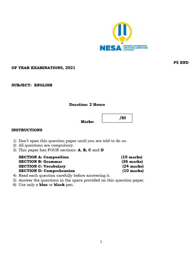 English P5 | PDF | Linguistics