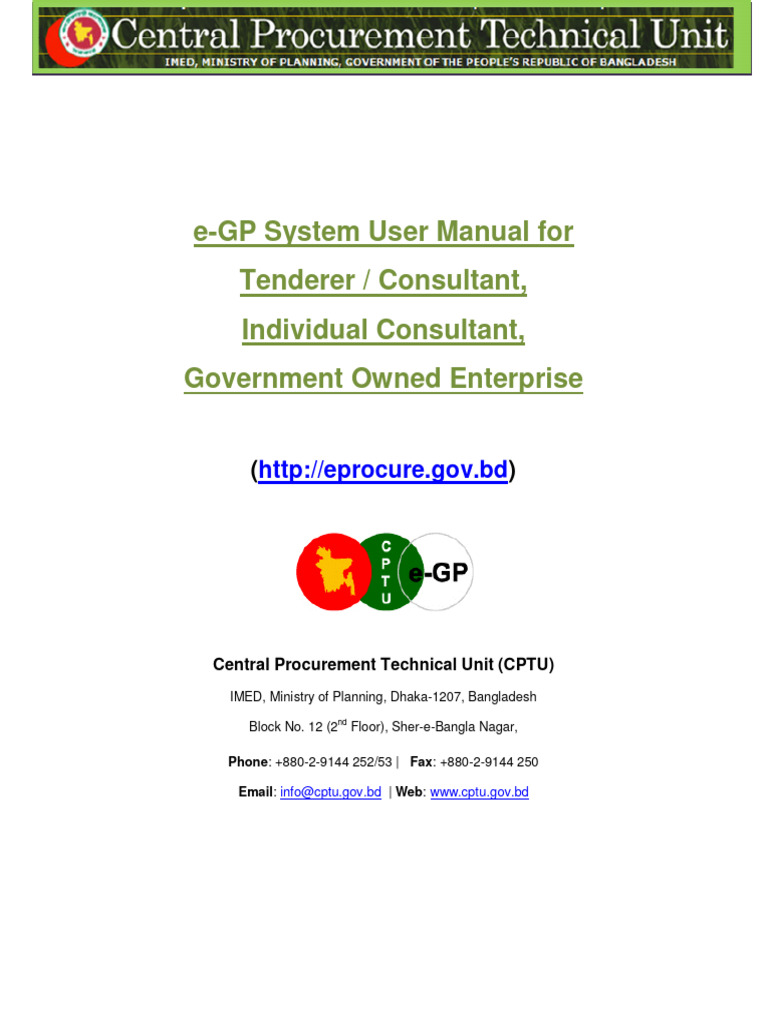 e-GP System User Manual Overview | PDF | Login | Encryption
