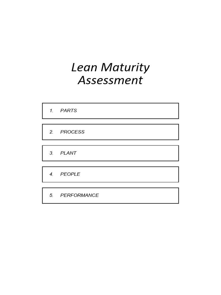 Lean Maturity Assessment - Blank Template 10 | PDF | Inventory | System