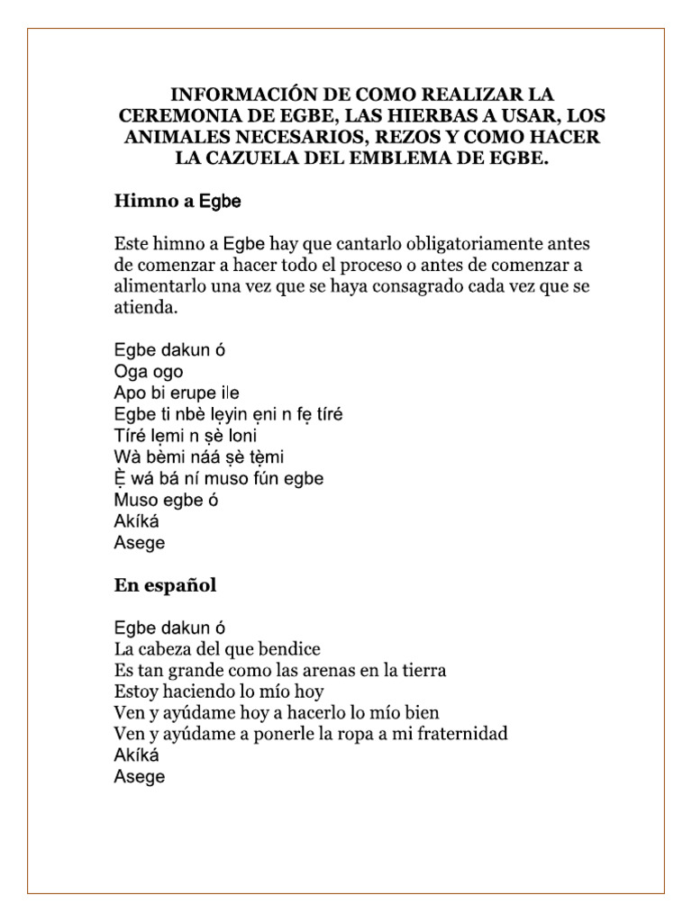Como Realizar Egbe | PDF