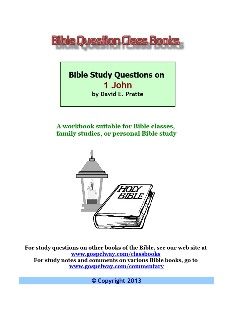Bible Study Questions on 1 John | PDF | First Epistle Of John | Jesus