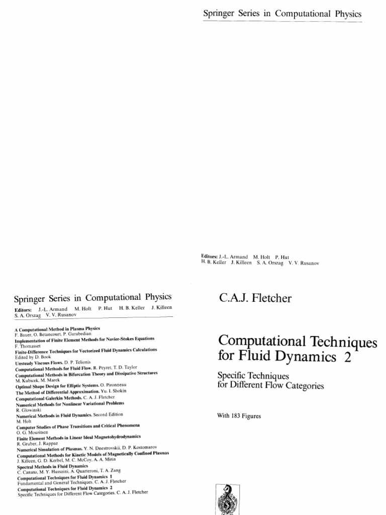 (Fletcher, C.A.J.) Computational Techniques For Fluid Dynamics 2 | PDF