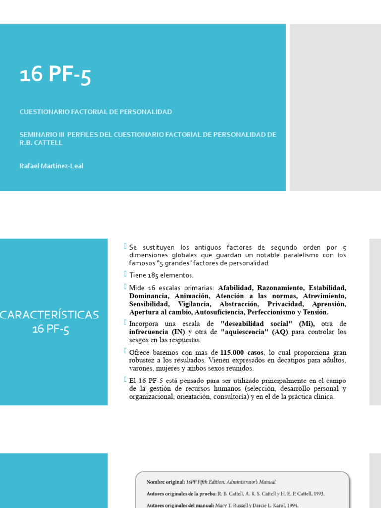 Power 16PF5 | PDF | Ansiedad | Sicología