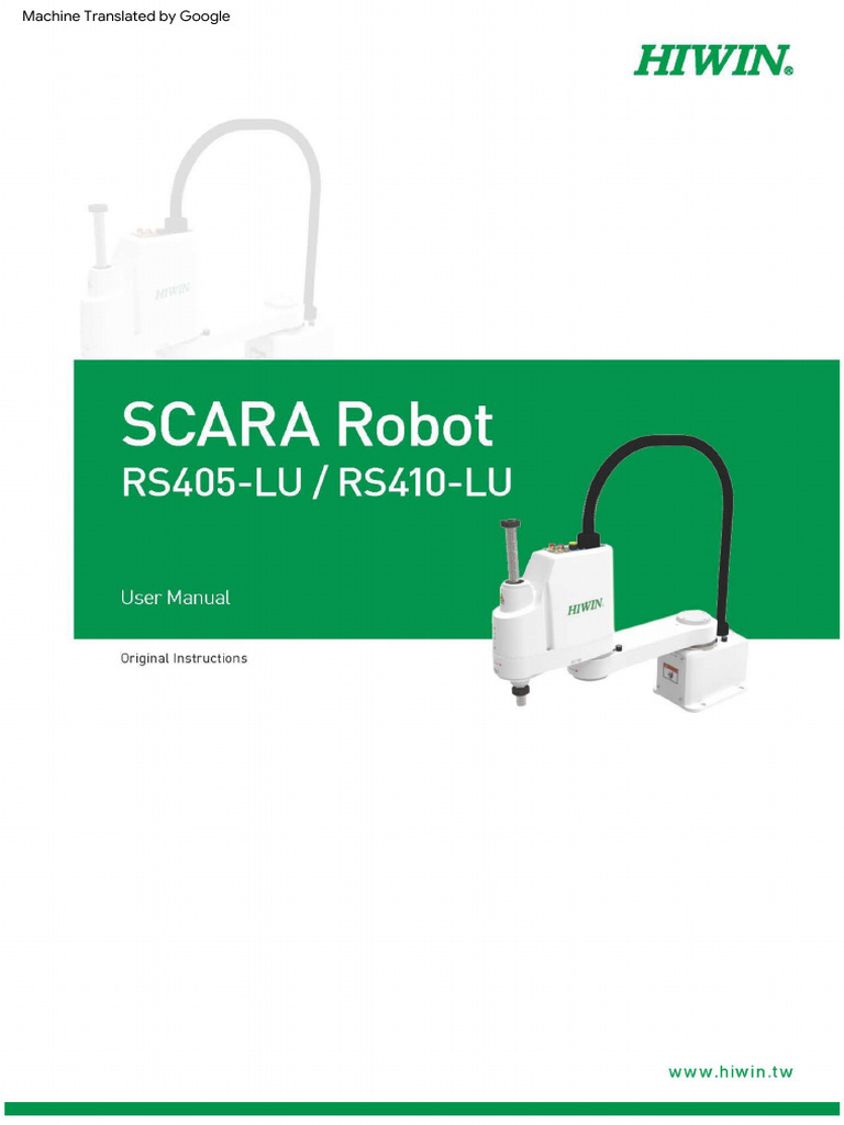 SCARA - Robot - RS405 - RS410 - User - Manual-Tiếng Việt | PDF