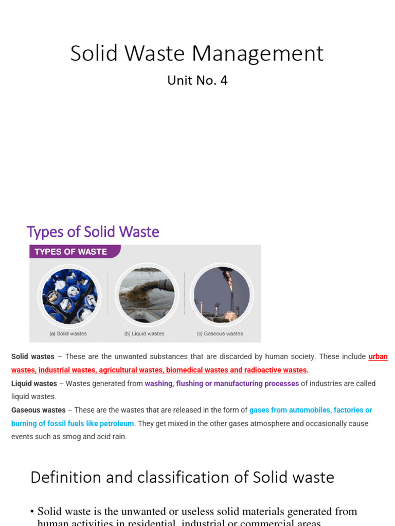 Solid Waste Management | PDF | Natural Disasters | Waste