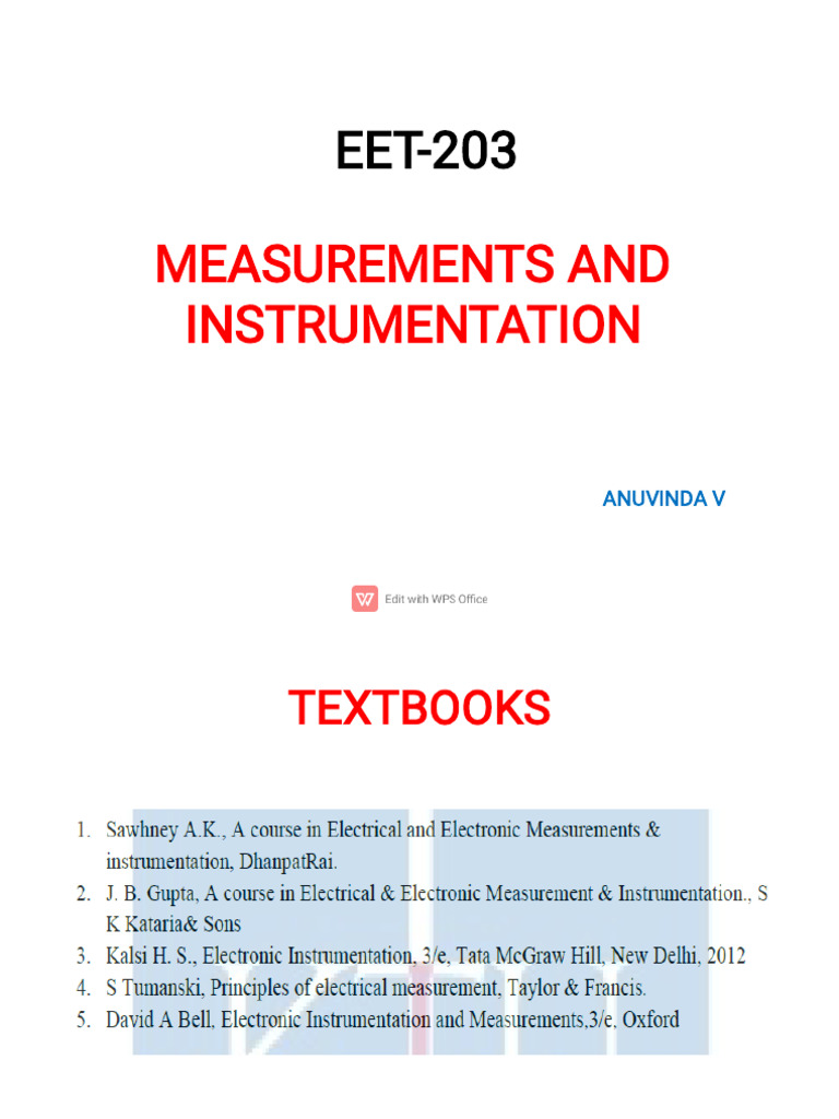 MI (EET203) Mod 1 | PDF | Observational Error | Accuracy And Precision