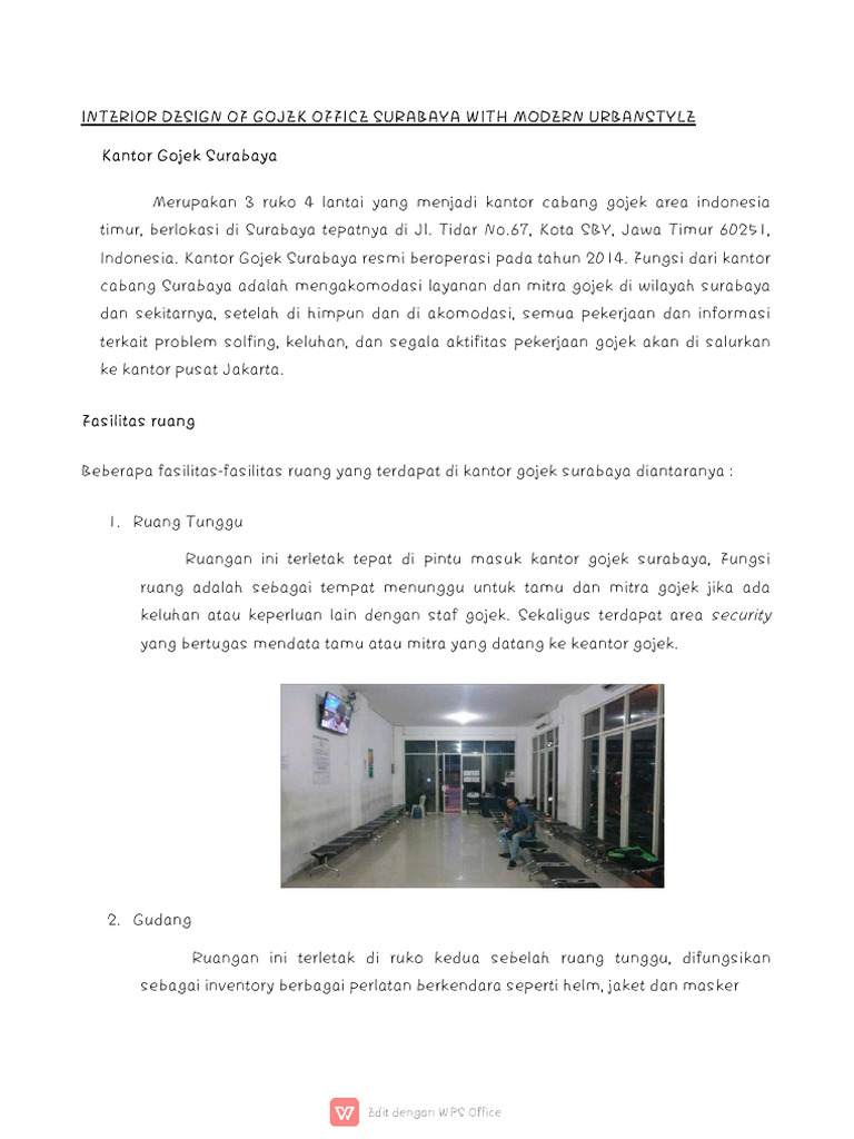 INTERIOR DESIGN OF GOJEK OFFICE SURABAYA WITH MODERNURBANSTYLE - Yosi ...