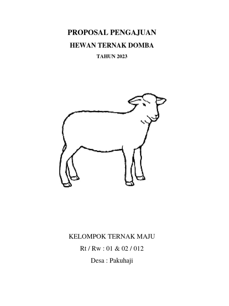 Proposal Pengajuan Domba 2023 | PDF