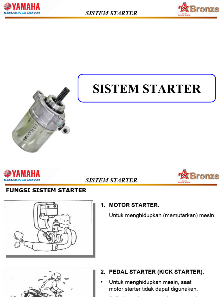 Fungsi dan Tipe Sistem Starter Motor | PDF