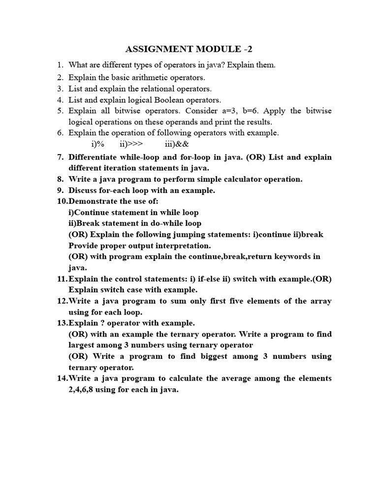 Assignment Module-2 | PDF