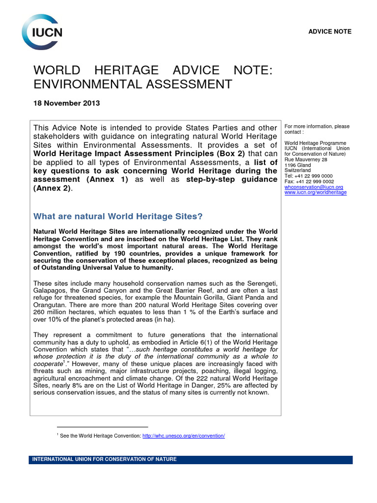 iucn_advice_note_environmental_assessment_18_11_13_iucn_template | PDF ...