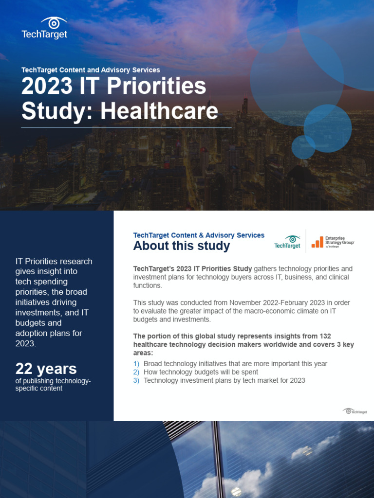 2023 Healthcare IT Priorities Study | PDF | Security | Computer Security