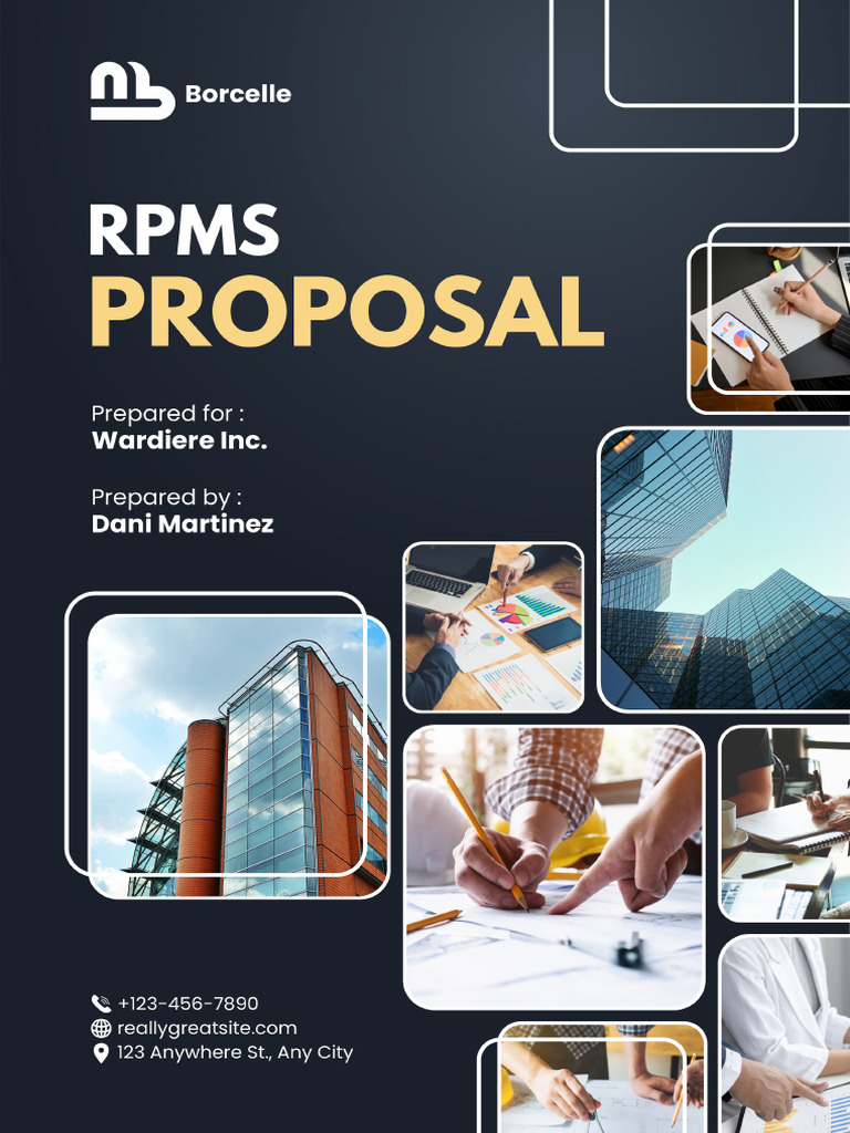 Black Modern Project Proposal Cover A4 Document | PDF