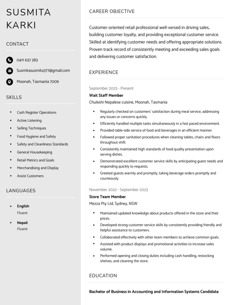 Resume 1 | PDF | Business