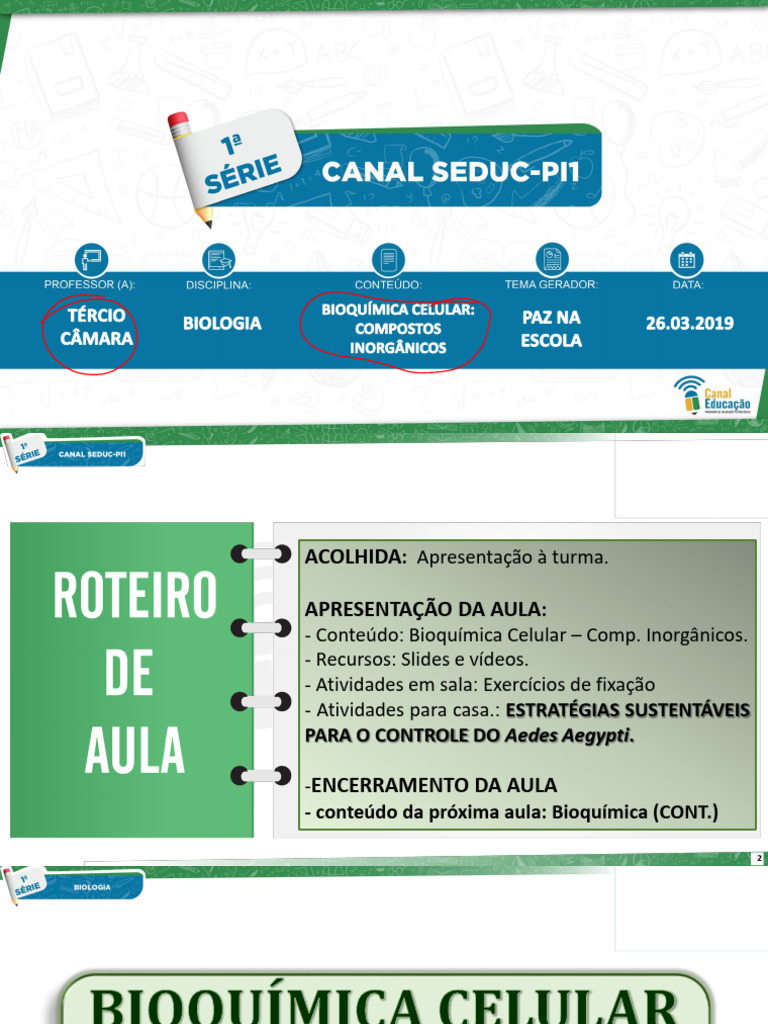 Composição Quimica Dos Seres Vivos Aula Dia 6-6-24 | PDF | Água ...