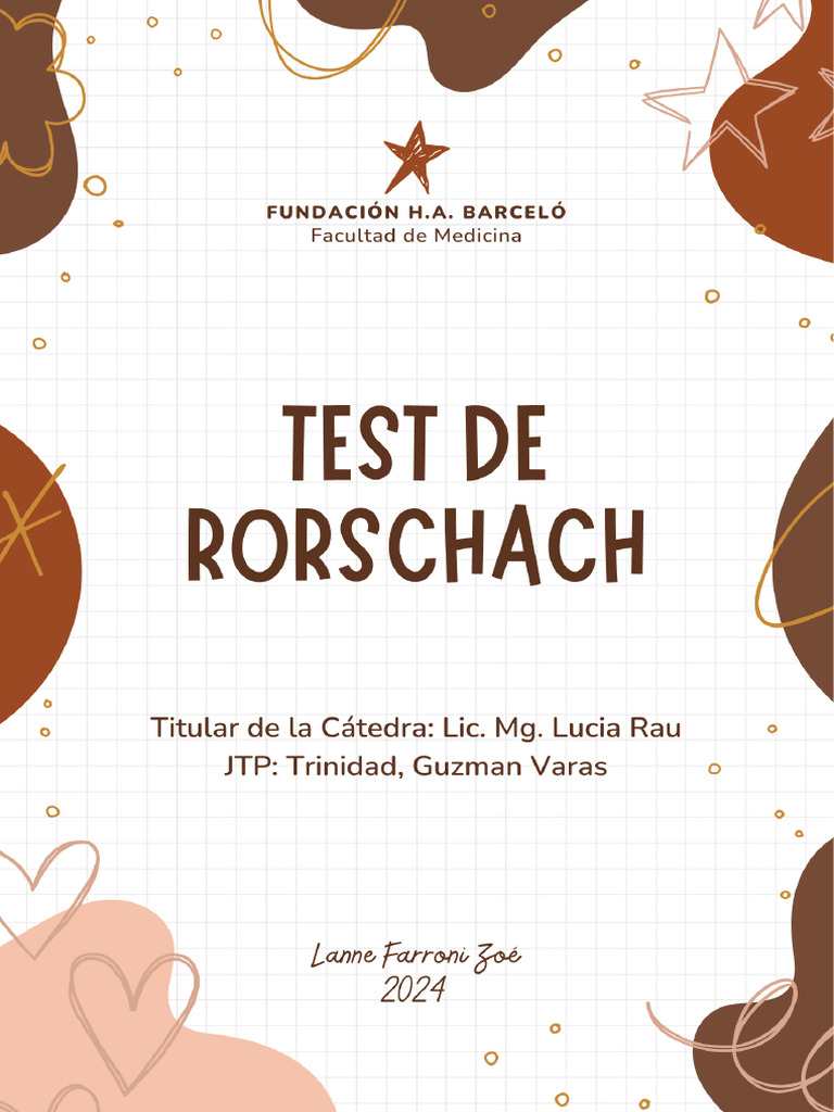Final de Test de Rorschach | PDF | Psicoanálisis | Percepción