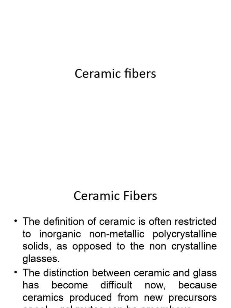 Advanced Ceramic Fibers Overview | PDF | Ceramics | Fibers