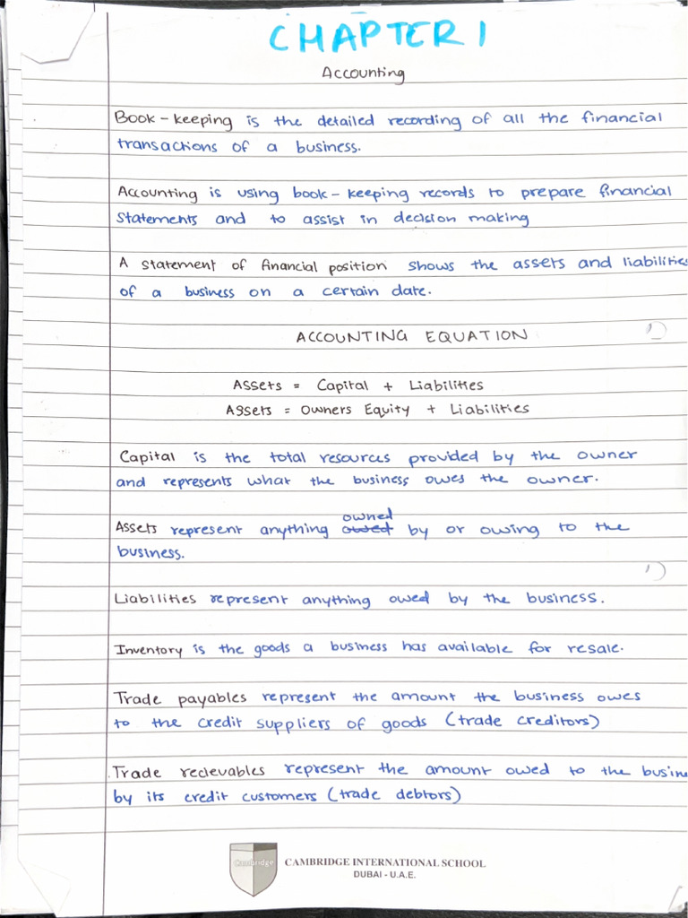 Accounting Notes | PDF
