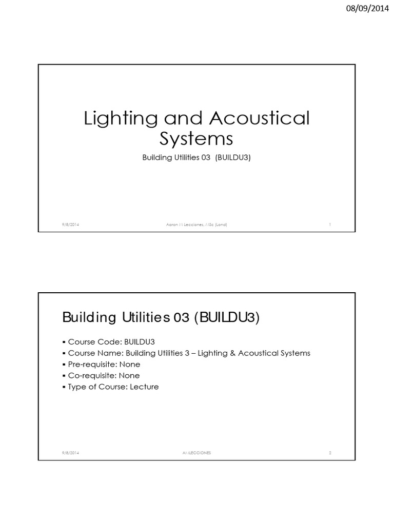 Session 1 - Buildu3 - Amlecciones | PDF | Acoustics | Sound