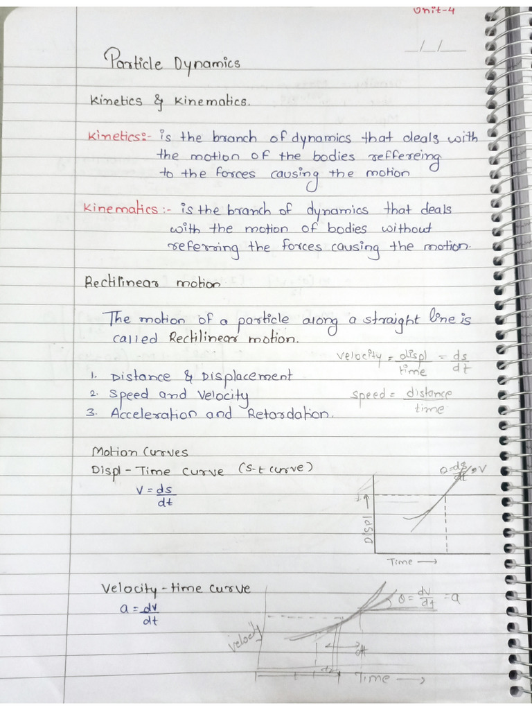 Unit-4 Particle Dynamics Notes | PDF