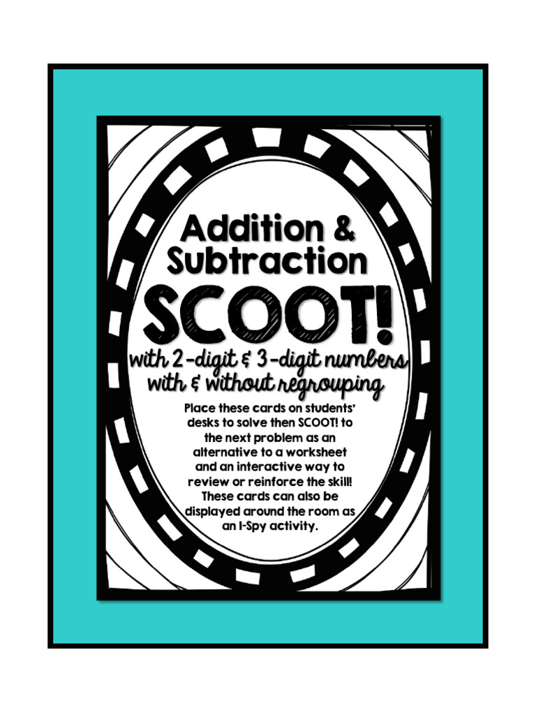 Addition & Subtraction: Scoot! | PDF